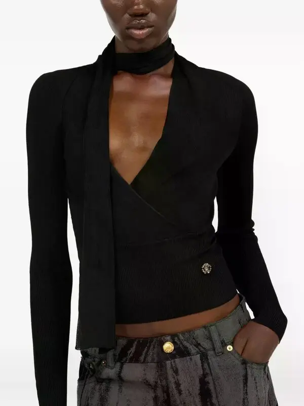Roberto Cavalli Wrap-over Sweater