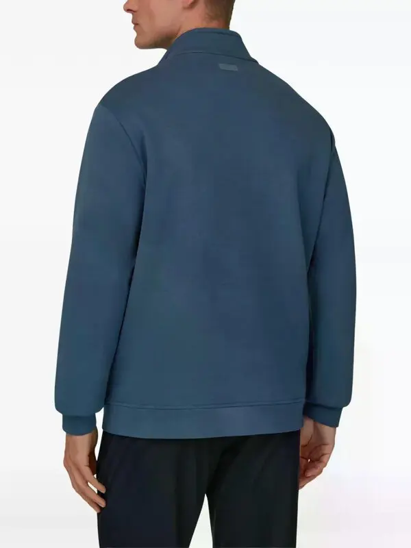 Boggi Milano Half-zip Scuba Sweatshirt - Blue