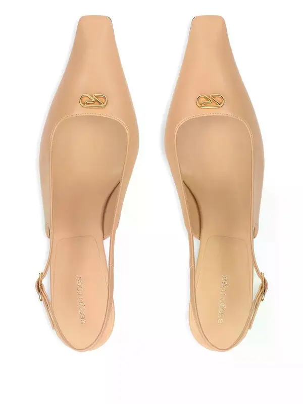 SERGIO ROSSI Square-toe Slingback Pumps
