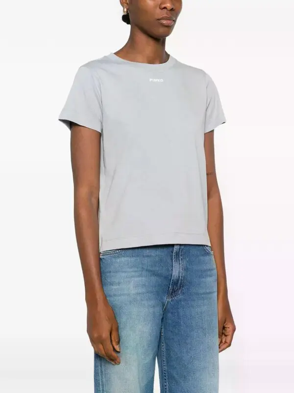 Pinko Logo-appliqué T-shirt - Blue