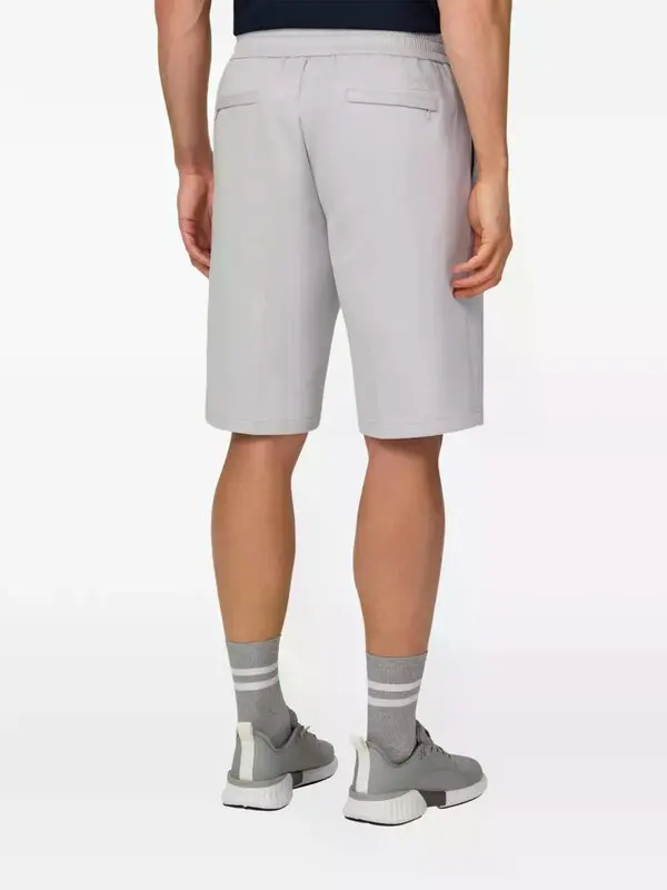 Boggi Milano Drawstring Patch Pocket Bermuda Shorts - Grey