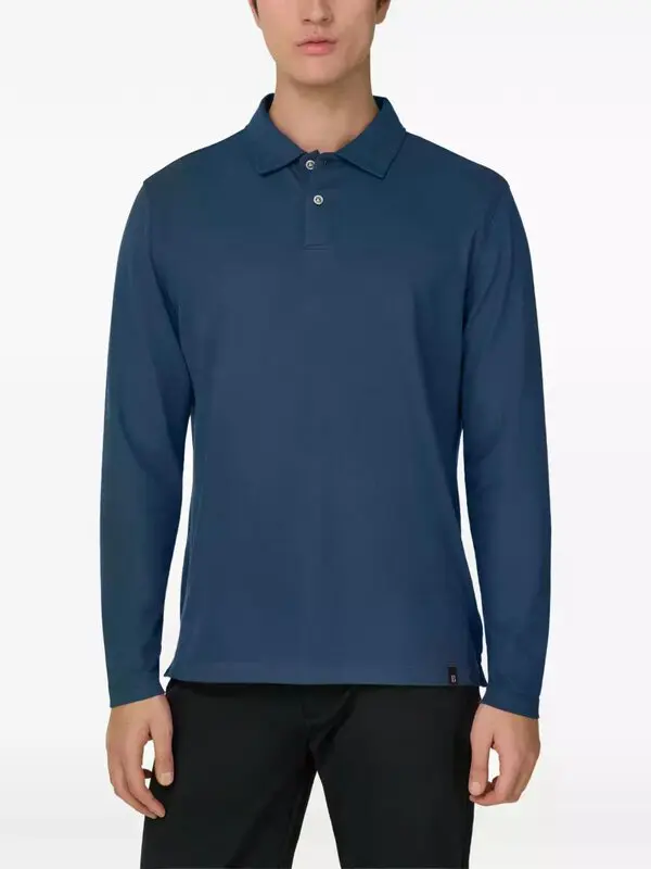 Boggi Milano Appliquéd Pique Polo Shirt - Blue