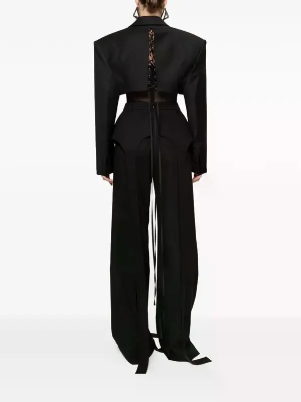 NISSA Lace-up Trousers With Exaggerated Hips