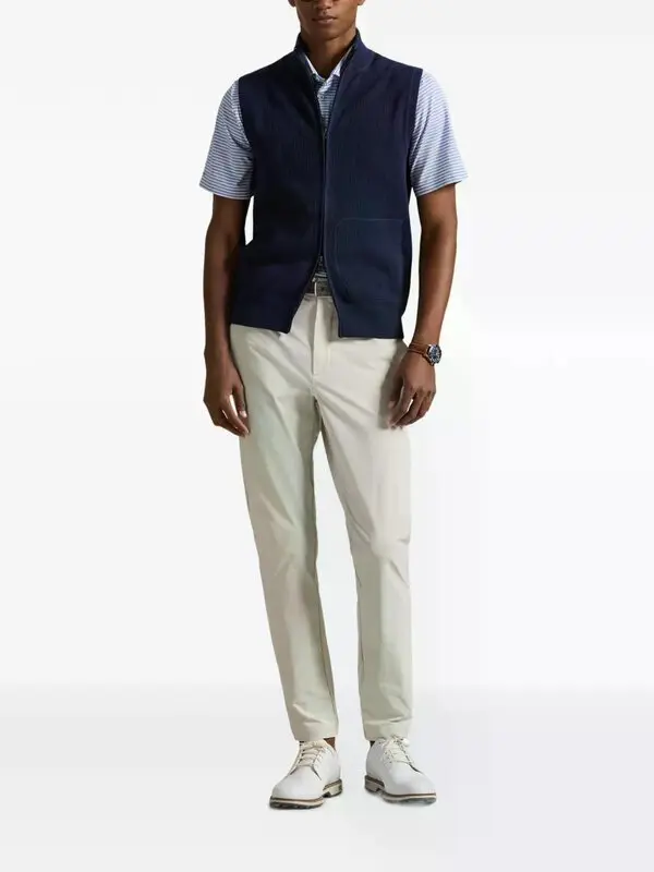 Rlx Ralph Lauren Zip-up Mock-neck Vest - Blue