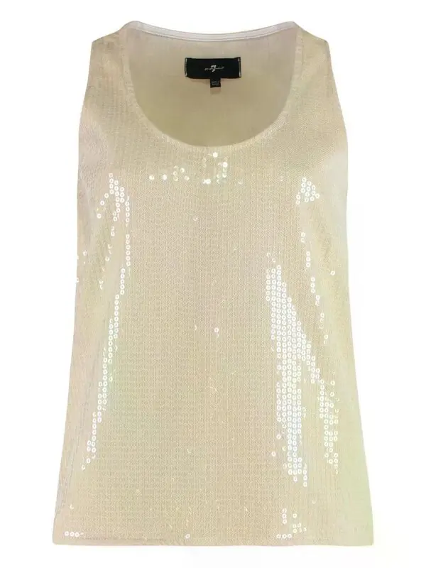 7 For All Mankind Sequin-embellished Tank Top - Neutrals