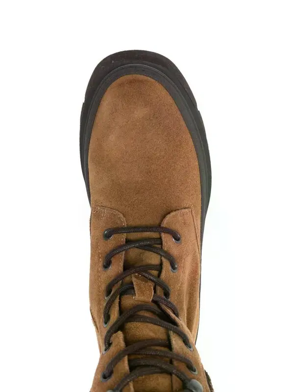 SUMMERY COPENHAGEN Panelled Lace-up Boots