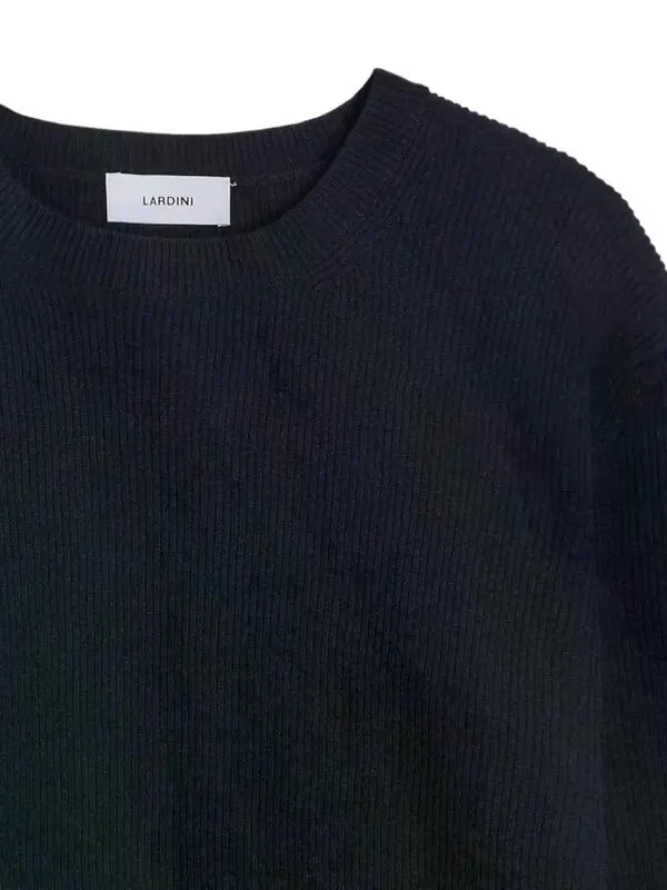 LARDINI Crew-neck Ribbed-knit Sweater
