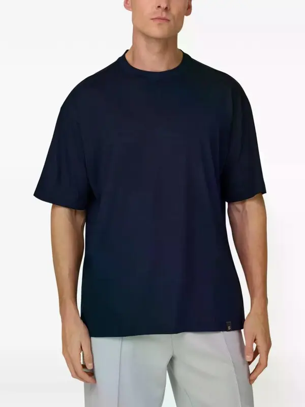 Boggi Milano High-performance Jersey T-shirt With S-cafè® Yarn - Blue
