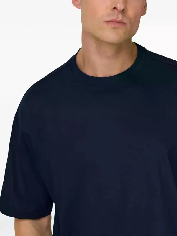 Boggi Milano High-performance Jersey T-shirt With S-cafè® Yarn - Blue