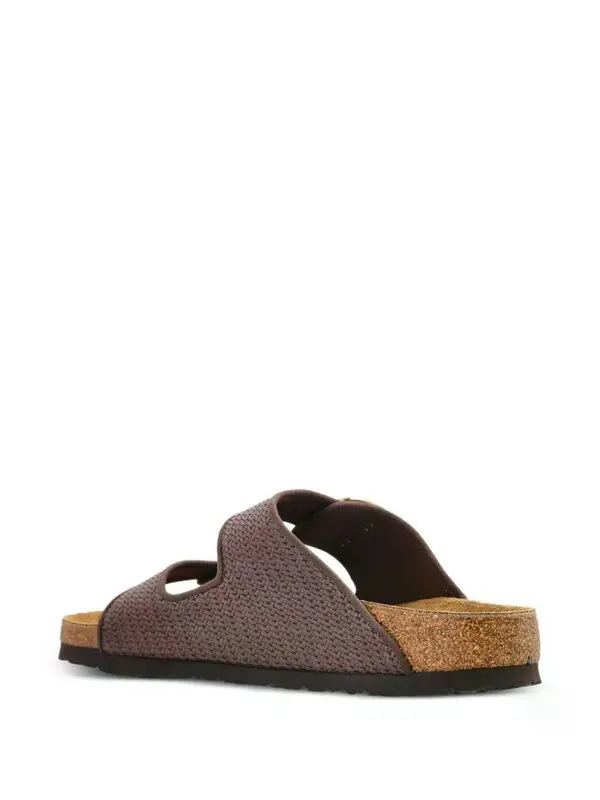 BIRKENSTOCK Arizona Raffia Buckle-strap Sandals - Brown