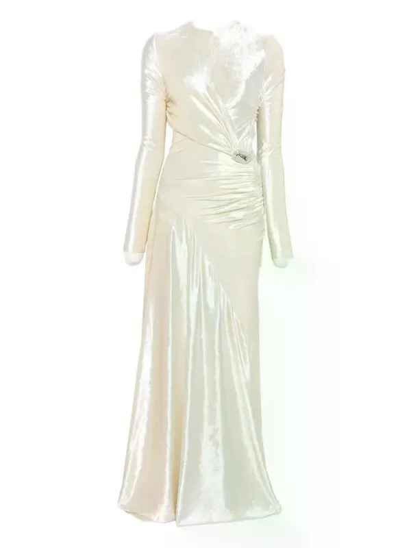 Rabanne Draped Velvet Gown