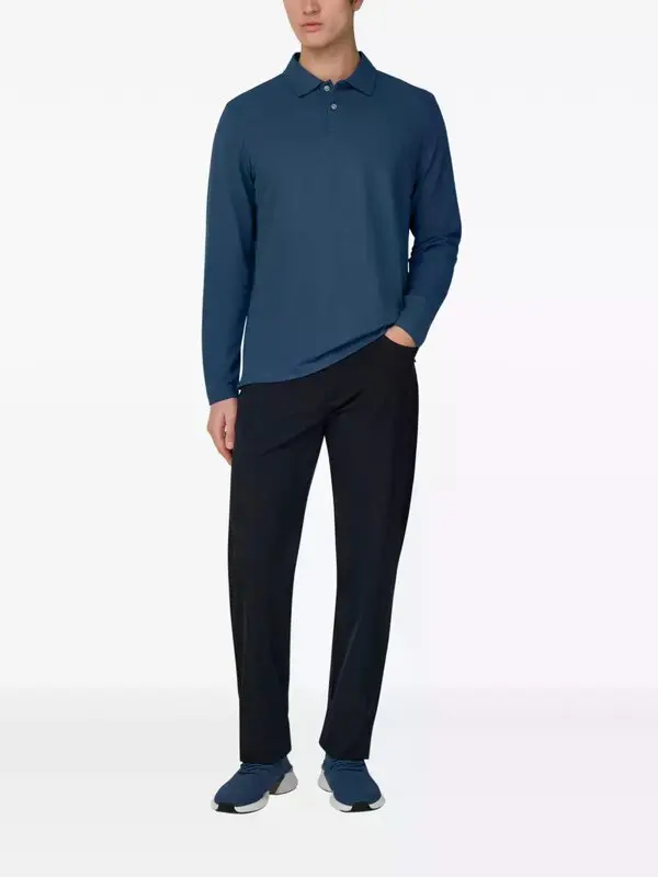 Boggi Milano Stretch Elastic Waistband Trousers - Black