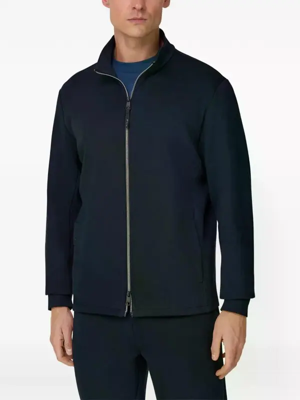 Boggi Milano Zip Pocket Sweater - Blue