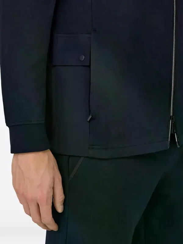 Boggi Milano Zip Pocket Sweater - Blue