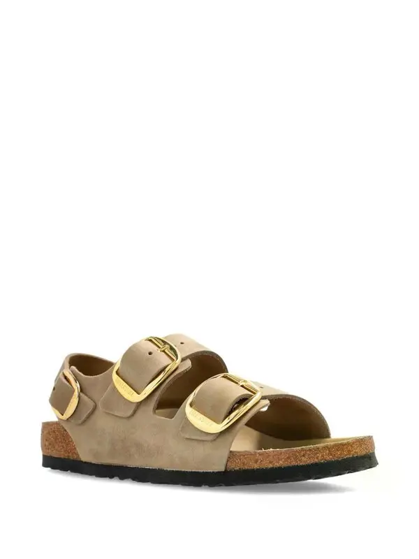 BIRKENSTOCK Milano Big Buckle Flat Sandals - Neutrals