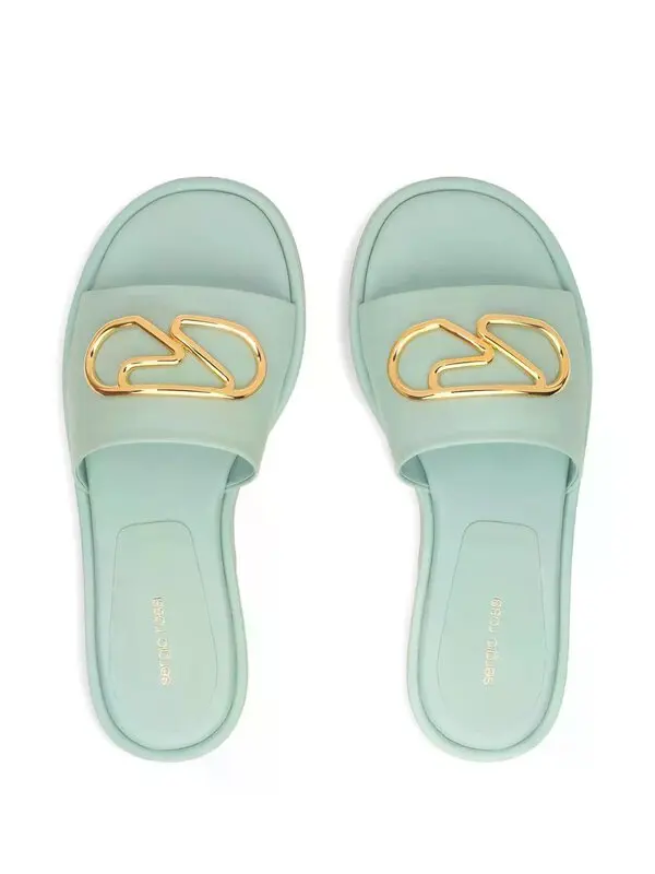 SERGIO ROSSI Surge Flat Sandals - Blue