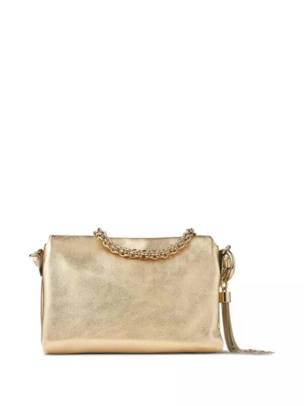 JIMMY CHOO Callie Flap Chain Shoulder Bag - Gold