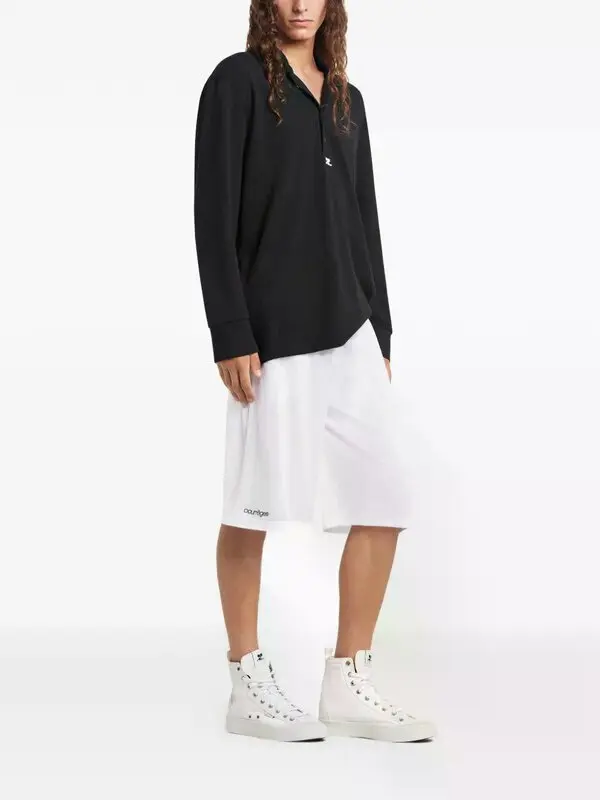 COURREGES Long-sleeve Logo-detail Polo Shirt