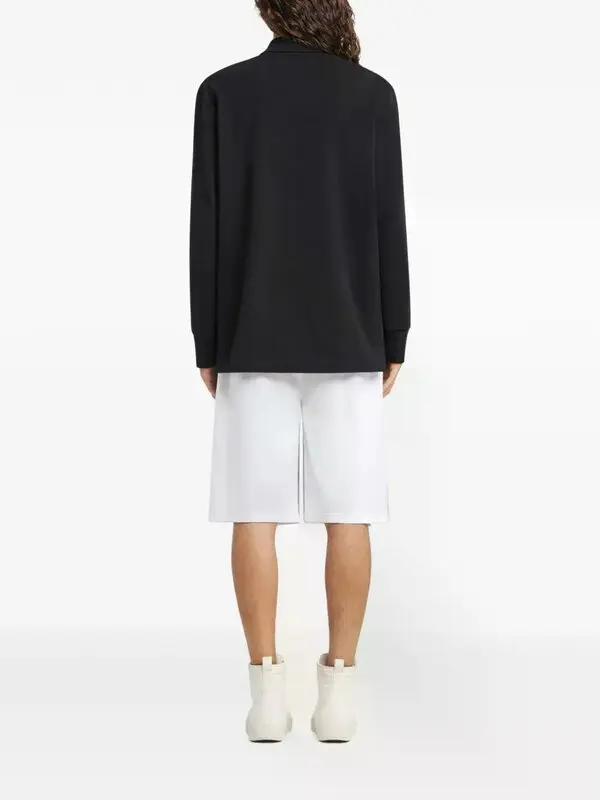 COURREGES Long-sleeve Logo-detail Polo Shirt
