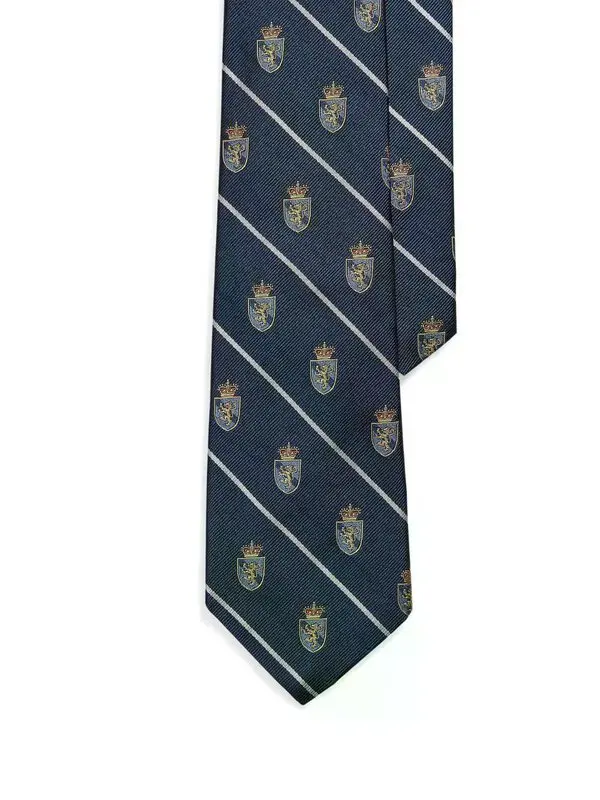 Polo Ralph Lauren Striped Silk Neck Tie - Blue