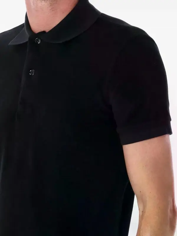 専用 TOM FORD トムフォード / GARMENT DYED POLO TOM FORD - Garment-Dyed Cotton-Piqué Polo Shirt - Black TOM FORD