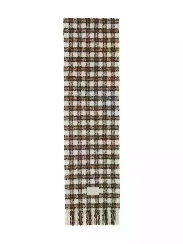 Acne Studios Checked Fringed Scarf - Neutrals