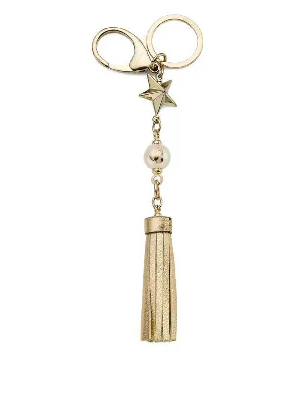JIMMY CHOO Star-tassel Keyring - Gold
