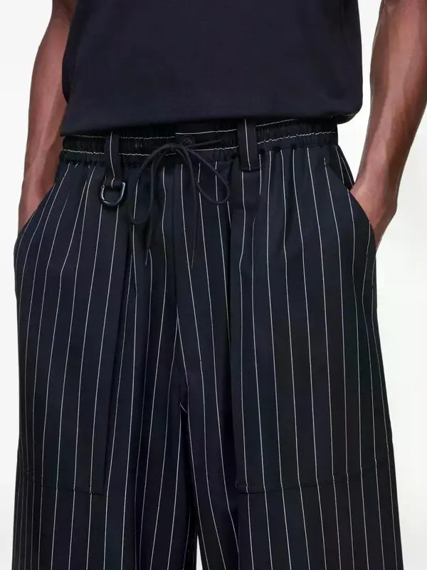Y3 Pinstripe Drawstring Trousers