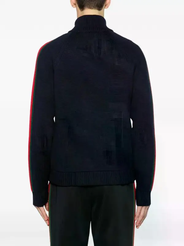 Gucci Striped Zip-up Cardigan
