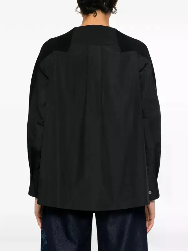 Sacai Paneled Cardigan - Black