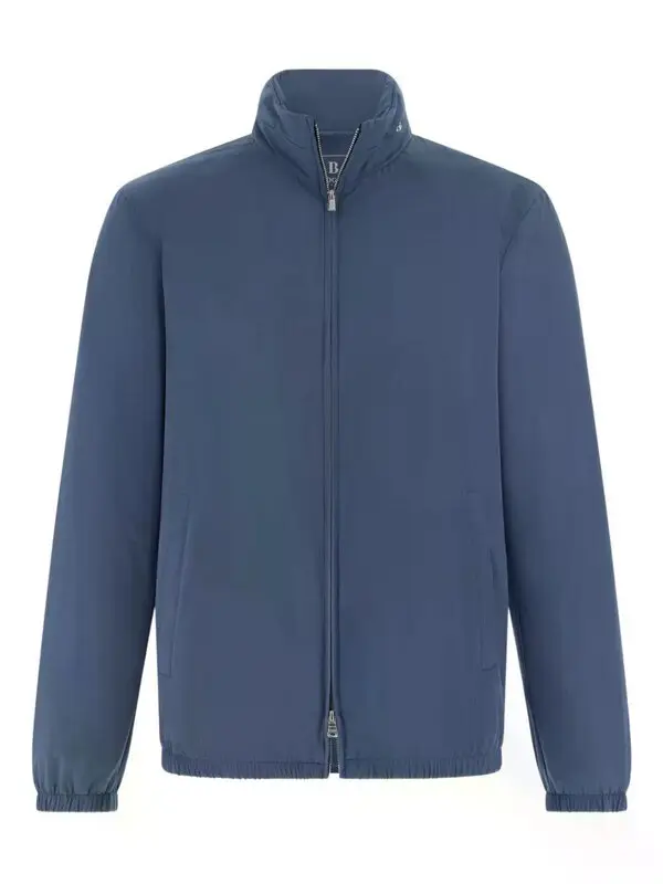 Boggi Milano Technical Fabric Zip Jacket - Blue