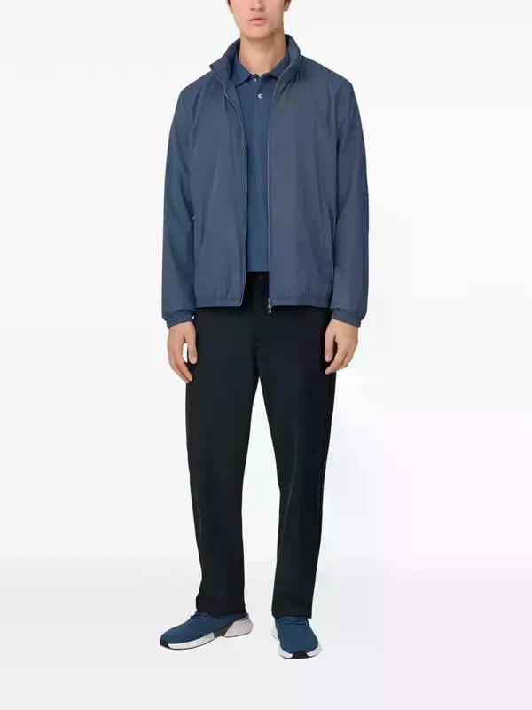 Boggi Milano Technical Fabric Zip Jacket - Blue