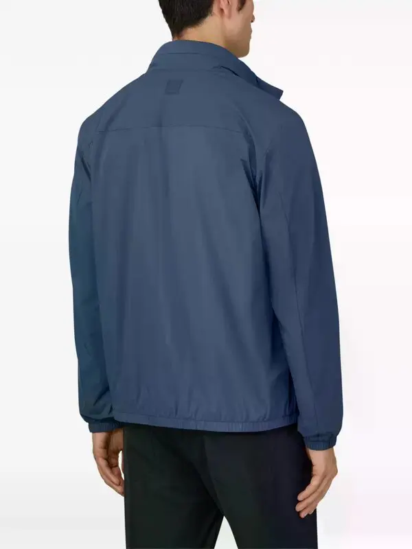 Boggi Milano Technical Fabric Zip Jacket - Blue