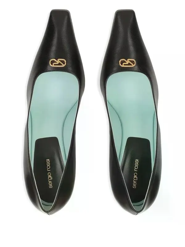 SERGIO ROSSI Logo-plaque Pumps