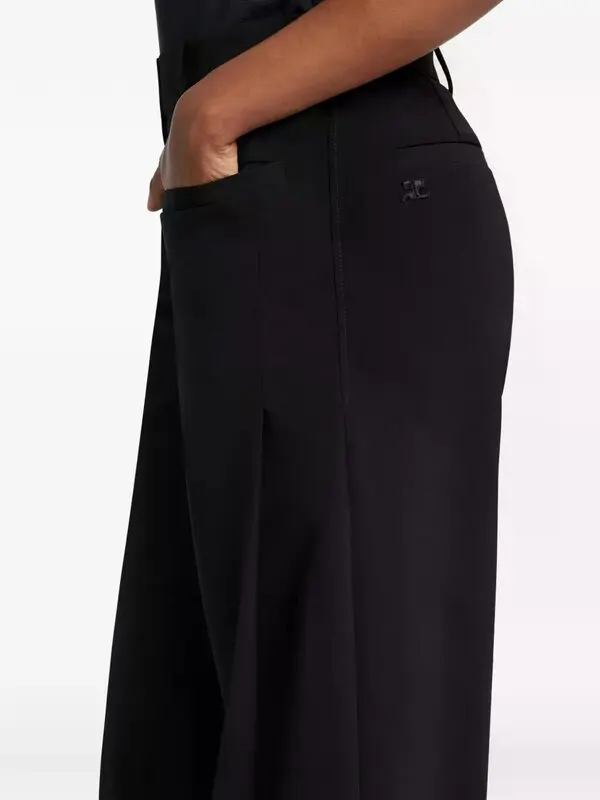 COURREGES Logo Pleated Trousers