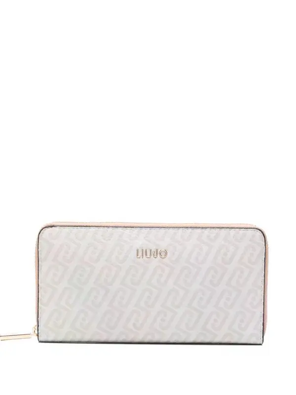 Liu Jo Large Monogram Zip Wallet - Neutrals
