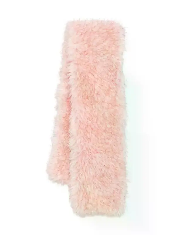 GANNI Faux-fur Scarf - Pink
