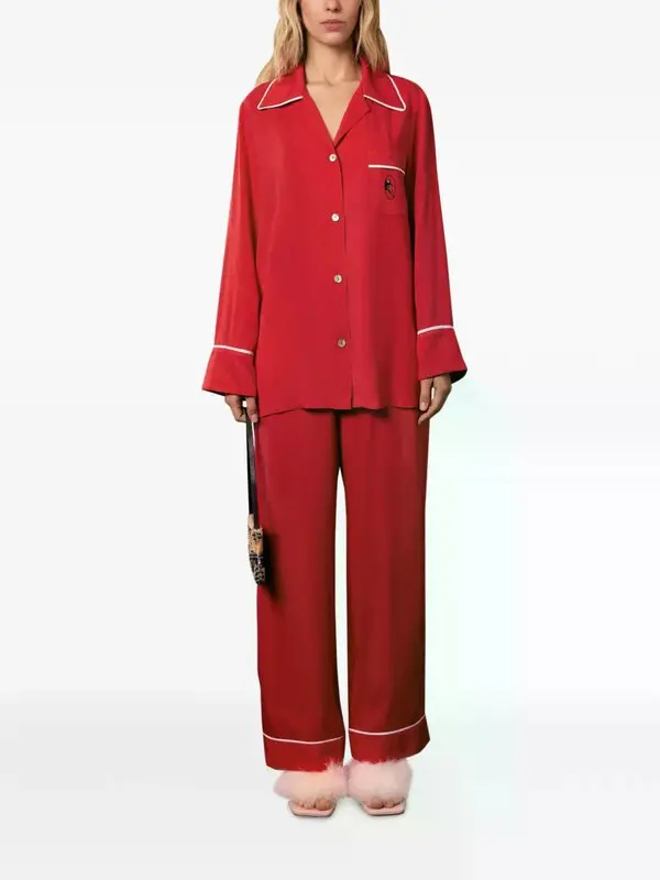Sleeper Finnegan Piped Pocket Pajama Top
