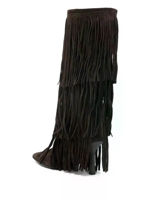 GISEL MOIRE Fringed Boots