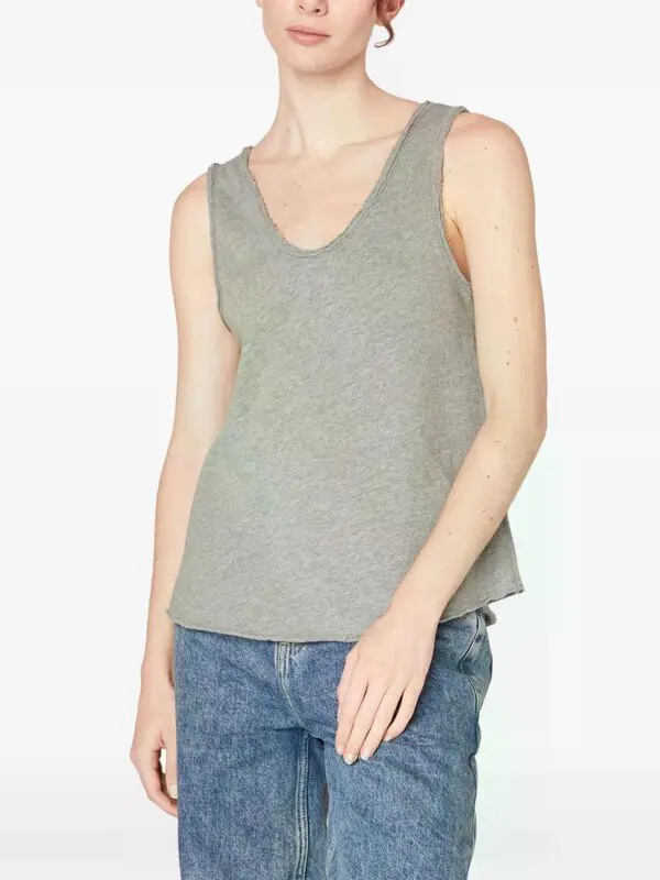 American Vintage Sonoma Raw-edge Sleeveless Top - Grey