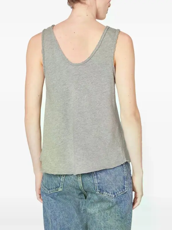 American Vintage Sonoma Raw-edge Sleeveless Top - Grey