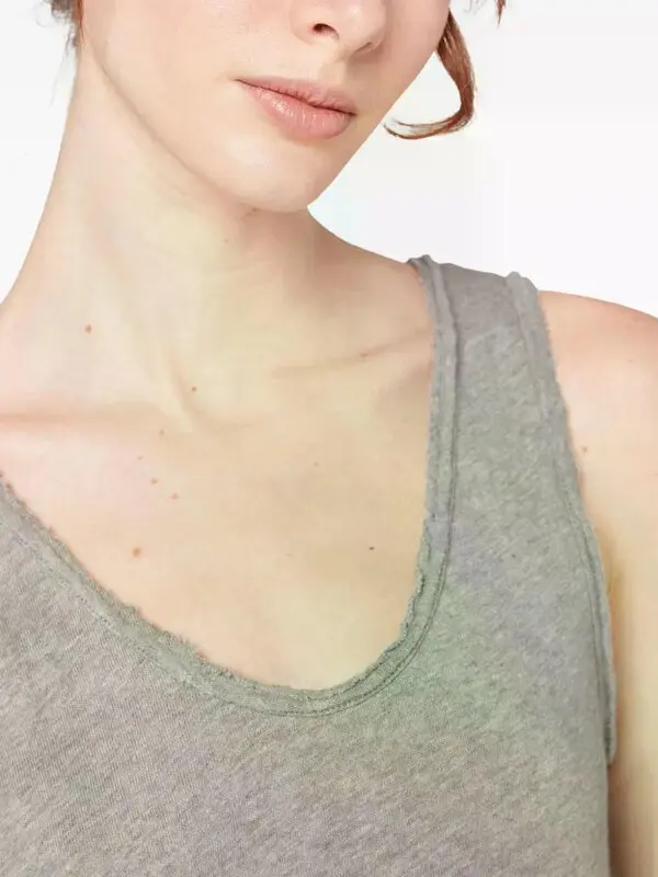 American Vintage Sonoma Raw-edge Sleeveless Top - Grey