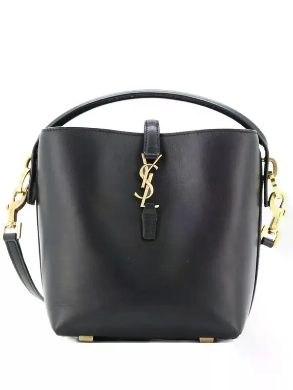 Saint Laurent Le 37 Leather Mini Bucket Bag - Black