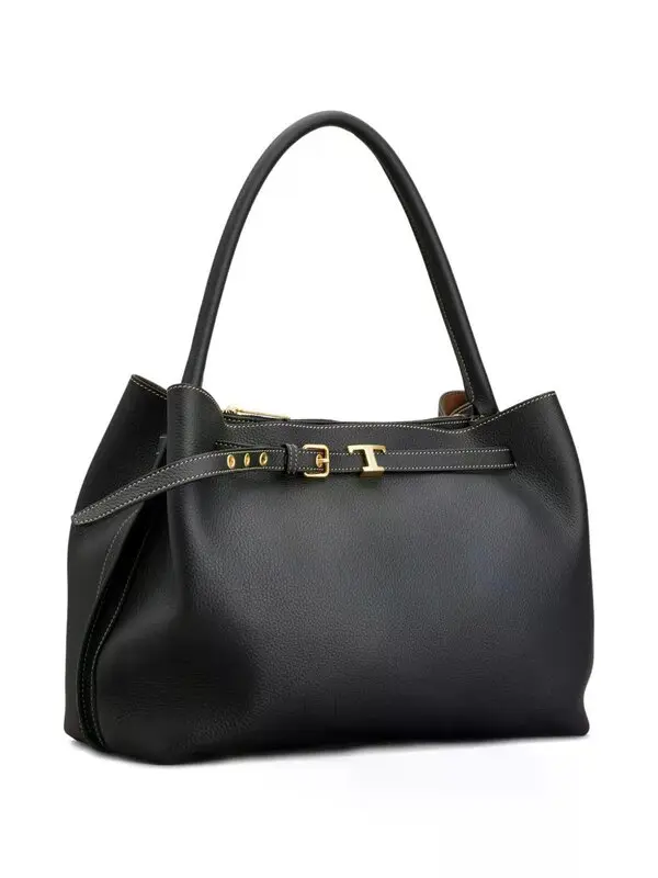 TOD'S T Timeless Buckle Tote - Black