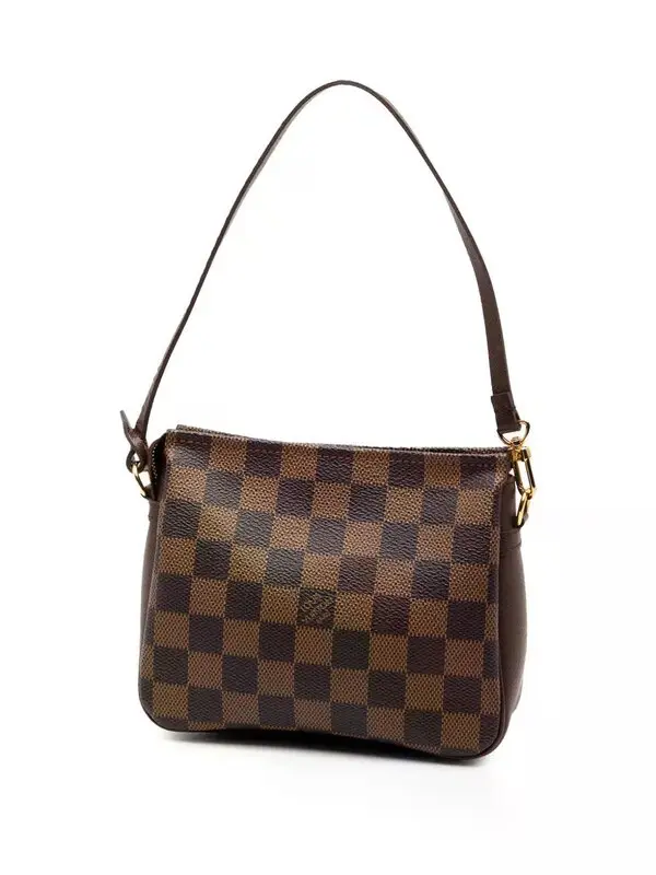 LOUIS VUITTON 2001 Damier Ebene Trousse Pochette Handbag - Brown