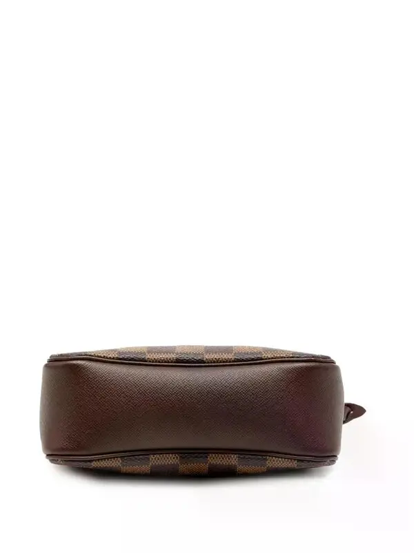 LOUIS VUITTON 2001 Damier Ebene Trousse Pochette Handbag - Brown