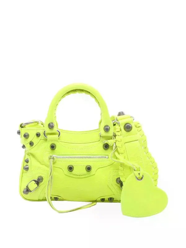Balenciaga 2010-2025 Small Lambskin Motocross Neo Cagole Satchel - Yellow
