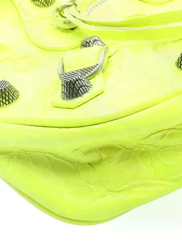 Balenciaga 2010-2025 Small Lambskin Motocross Neo Cagole Satchel - Yellow