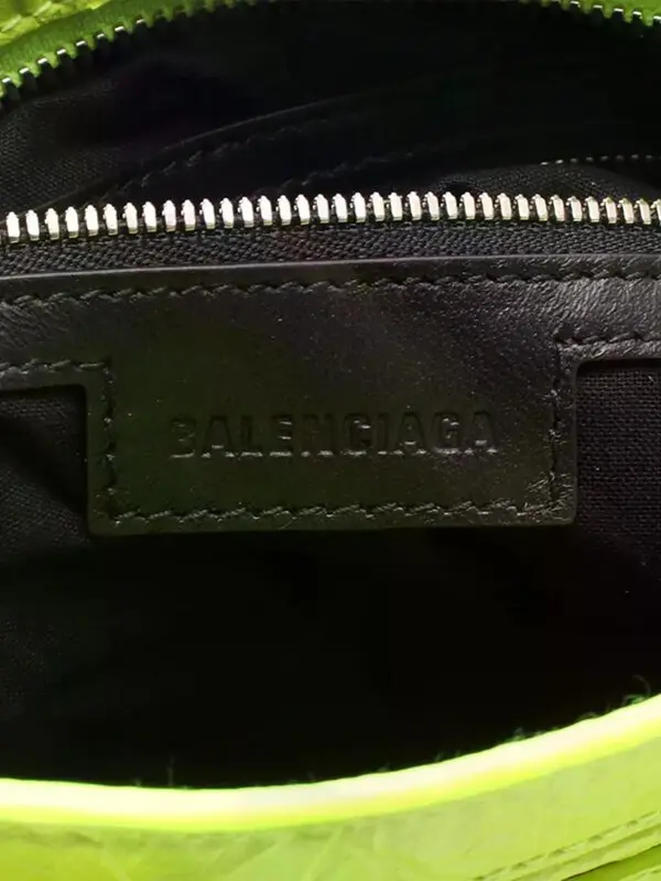 Balenciaga 2010-2025 Small Lambskin Motocross Neo Cagole Satchel - Yellow