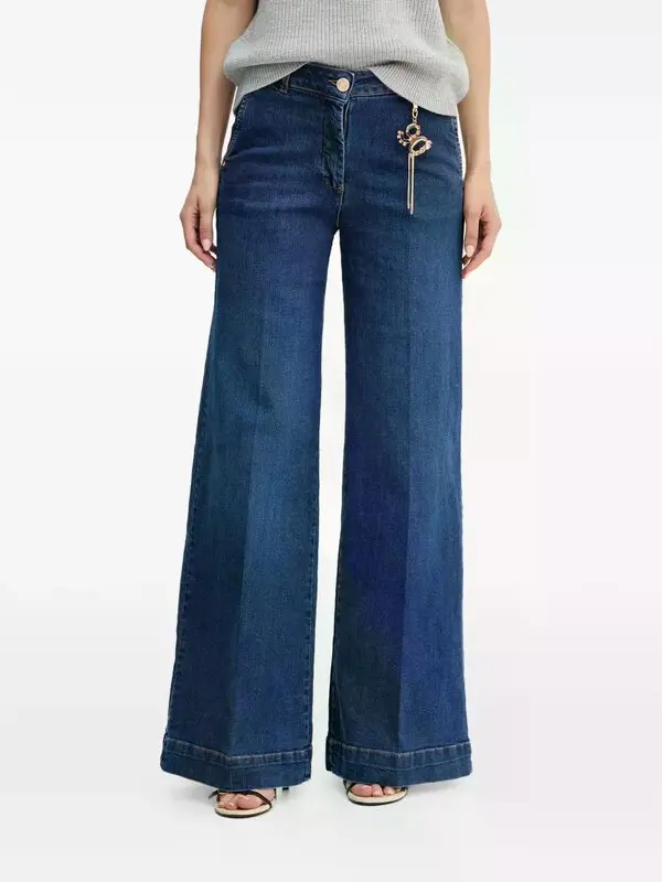 FRACOMINA Charm-detail Wide-leg Jeans